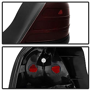 ACANII - For Red Smoke 1999-2011 Ford Crown Victoria w/ 2 Bulb Socket Tail lights Brake Lamps