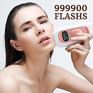 IPL Hair Removal for Women and Men, New Upgraded 999,900 Flashes Permanent Laser Hair Removal Device on Facial Legs Arms Armpits Body, At-Home Use