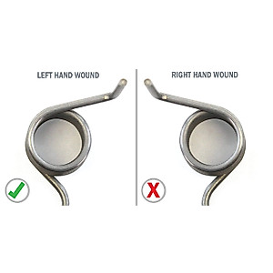 Direct replacement for Compatible with LG Kenmore MHY62044103 Refrigerator Spring Counter Clockwise Wound Door Repair Freezer French Heavy Duty Steel for LFX25973ST LFX25973SB LFX25973SW and More