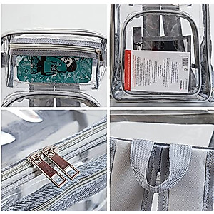 Tellrain Women's Fashion Backpack Clear Purse Fashion Men Satchel Bags Multipurpose Lightweight Backpack PVC Beach Bag