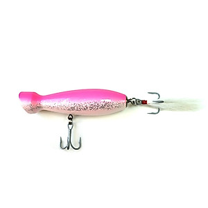 Seasky4.5' Fishing Wood Bottle Style Popper Lure Artificial Bait Wooden baitsocean Tackle for Striped bass Tuna Fishing