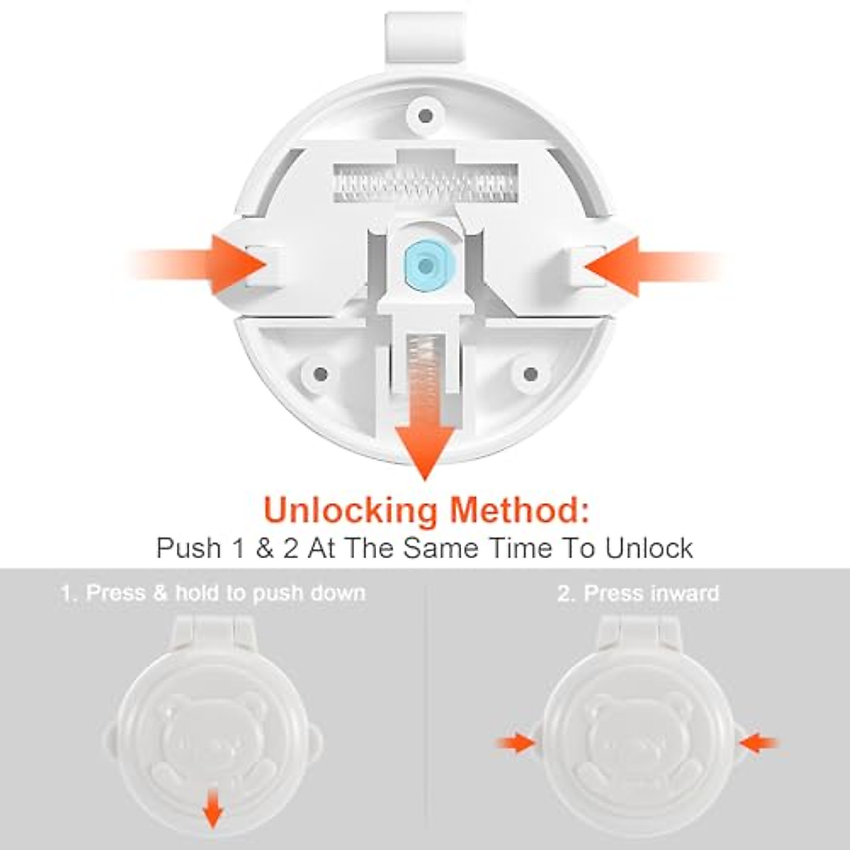 Homoyoyo 4Pcs Children Safety Button Security Lock Child Proof Car Computer Washing Machine Stove Key Start Button Protection Cover Baby Safety Lock Pressing Device