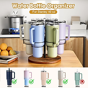 Stanley 40 oz Tumbler Organizer - 360 Rotatable Holder for Cabinets & Kitchen Storage, Ideal Gift