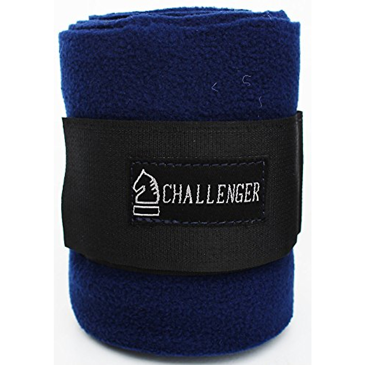 CHALLENGER Horse Tack Grooming Leg Polo Wrap Set of 4 Soft Fleece Navy Blue 95R04