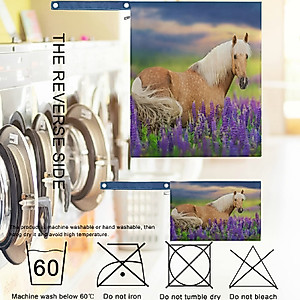 visesunny Palomino Horse Lavender Sunset 2Pcs Wet Bag with Zippered Pockets Washable Reusable Roomy for Travel,Beach,Pool,Daycare,Stroller,Diapers,Dirty Gym Clothes, Wet Swimsuits, Toiletries