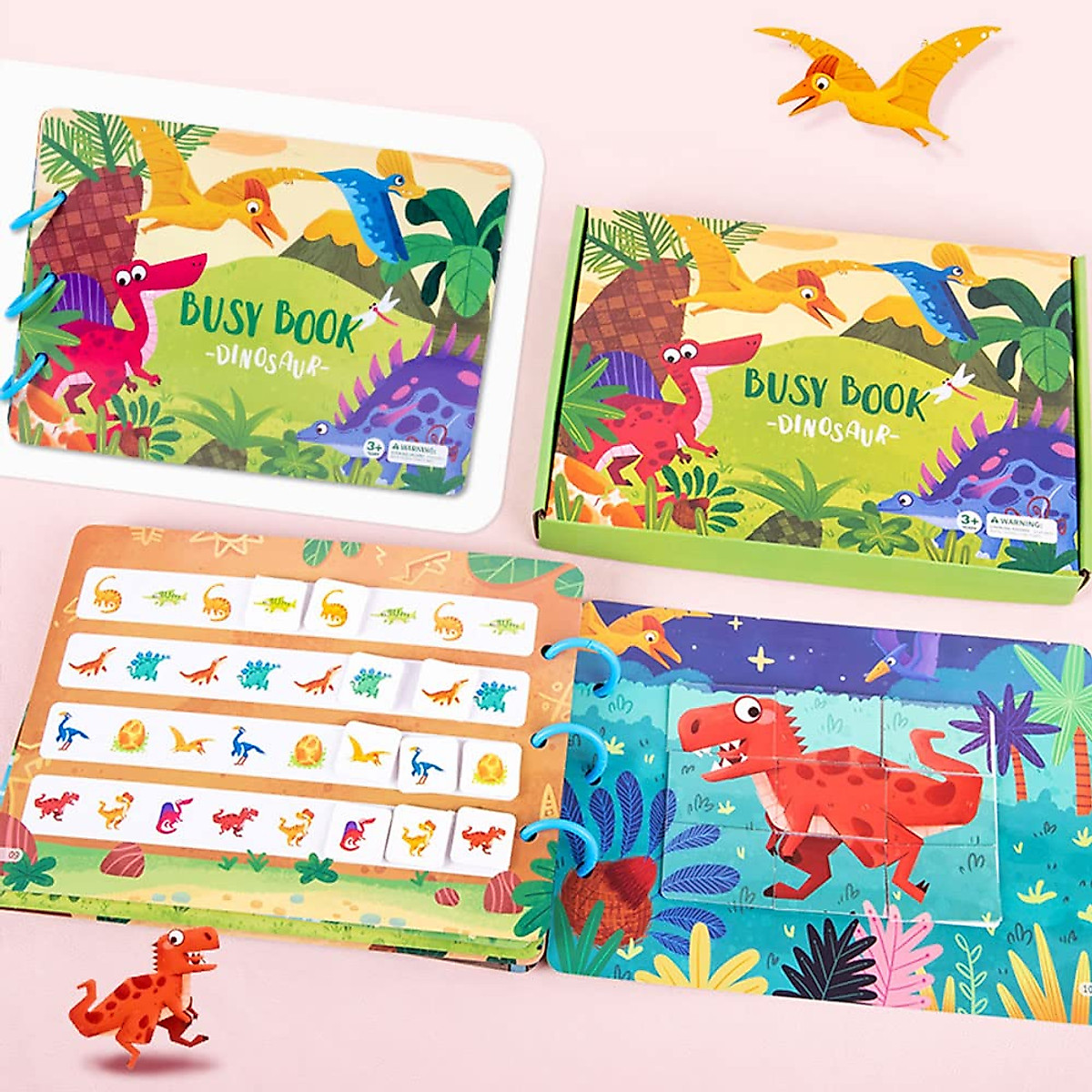 ZRCCOX Montessori Busy Book for Toddlers Ages 3 and Up, Pre K Preschool Learning Activities Book, Autism Sensory, Kindergarten Educational Toys for 3 Year Old, Toddler Busy Board for 1-3 Years Old