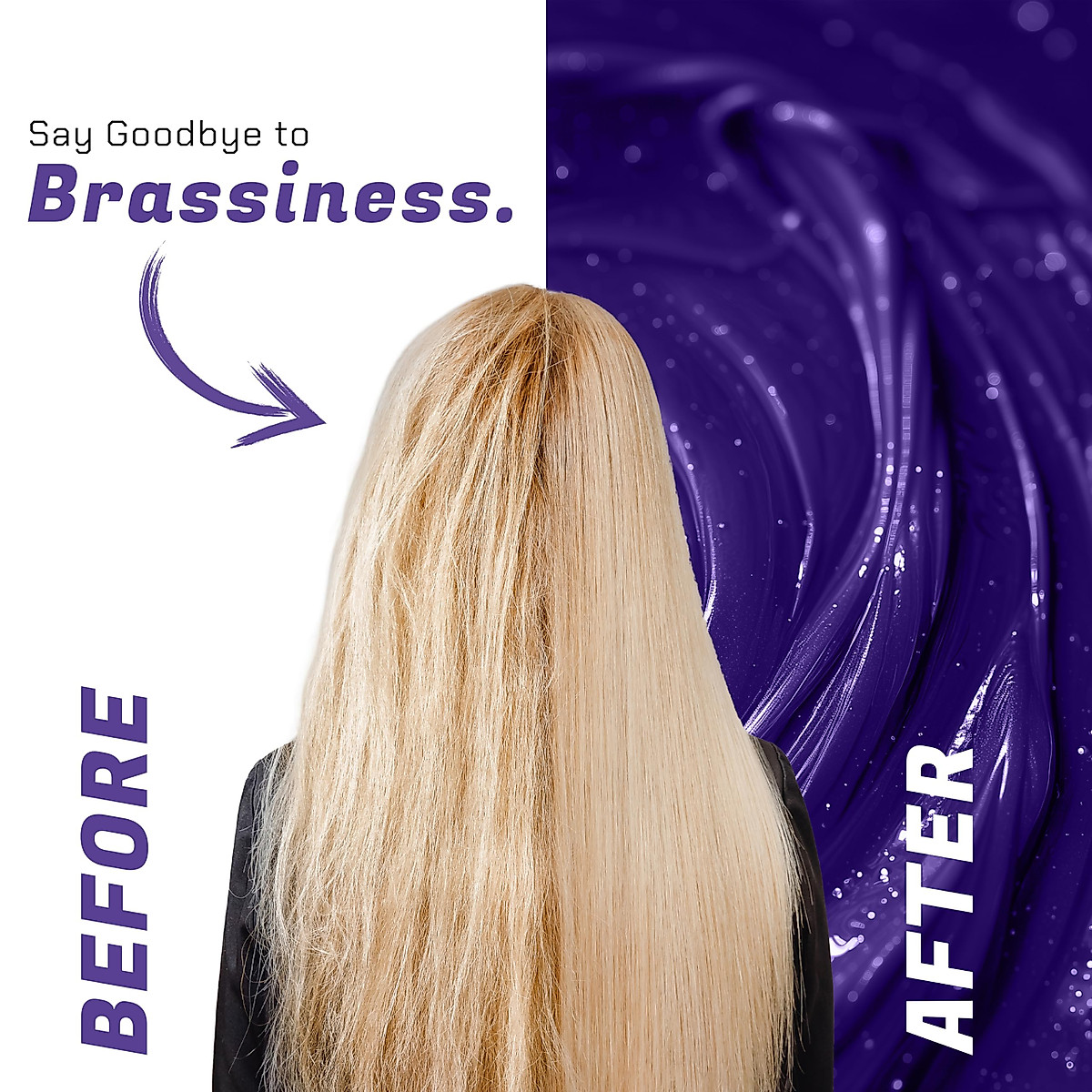 NOW BEAUTY Nourishing No Yellow Violet Shampoo - Purple Shampoo for Blonde Color-Treated Hair - Removes Brassiness - Hydrate - Vegan - Color safe - Paraben & Sulfate free - For Men & Women - 32 Oz