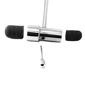 MEDSPO Professional Medical Reflex Hammer | Neurological Diagnostic | Surgical Taylor Percussion | Rubber Head | Neurological Neuro Instruments Tools (Reflex Hammer with Pin Brush)