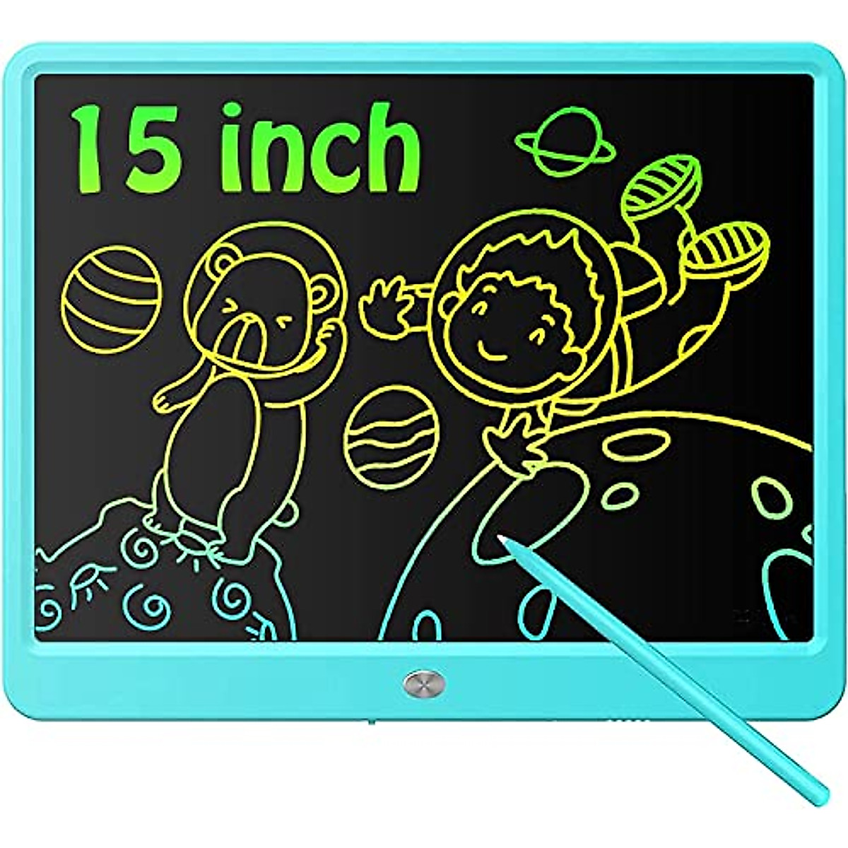 Deecam LCD Writing Tablet Doodle Board, 15inch Large Screen Drawing Pad, Electronic Graphics Tablet Doodle and Scribbler Board Toy Sketch Board Drawing Pad for Kids Boys Girls Adults (Blue)