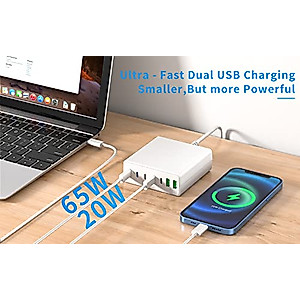 USB C Charger. Sacrack 170W 7 Port Fast Charging Station Laptop Power Adapter Compatible with MacBook Pro/Air, All iPhone 14/13/Mini/Pro/13 Pro Max/12 Galaxy Note20 S22 S21 Pixel 4/3 iPad Pro White