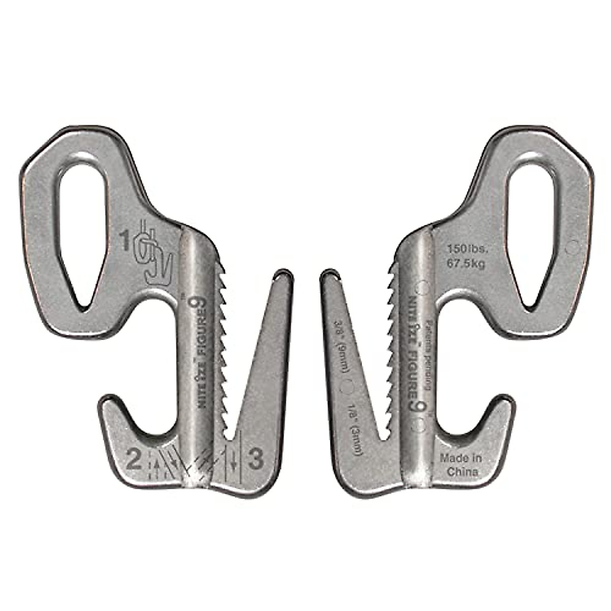 Rope Tightener, 3-1/2 in., Aluminum, Silver