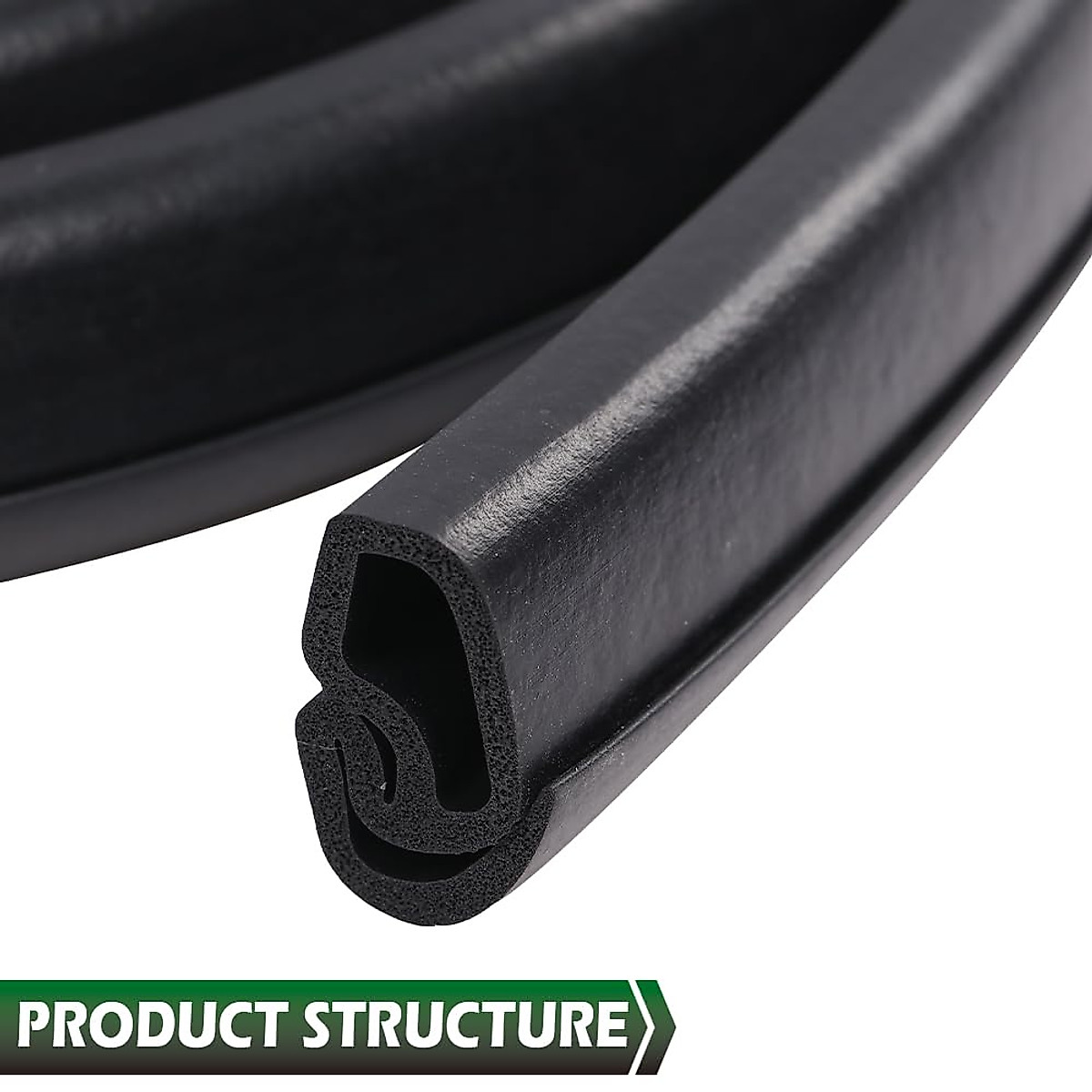 GRAND ORANGE Rubber Door Seal Weatherstrip Pair Compatible with Ford Bronco 1978-1979, Fits Ford F100 F150 F250 F350 Truck 1973-1979