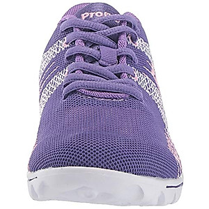 Propet Women's TravelActiv Knit Walking Shoe, Purple/Pink, 6 2E US