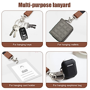 Lanyards for Keys, Black Keychain Long Lanyard for Women Men, Cute Neck Lanyard for ID Badges Wallet