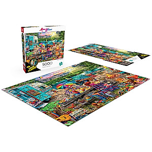 Buffalo Games - Aimee Stewart - Family Campsite - 500 Piece Jigsaw Puzzle with Hidden Images