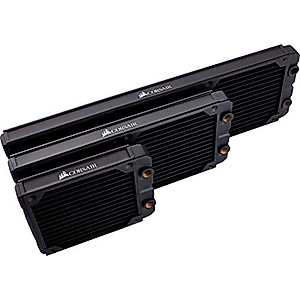CORSAIR Hydro X Series XR5 280 mm Water Cooling Radiator (Dual 140 mm Fan Mounts, Easy Installation, Premium Copper Construction, Polyurethane Coating, Integrated Fan Screw Guides) Black