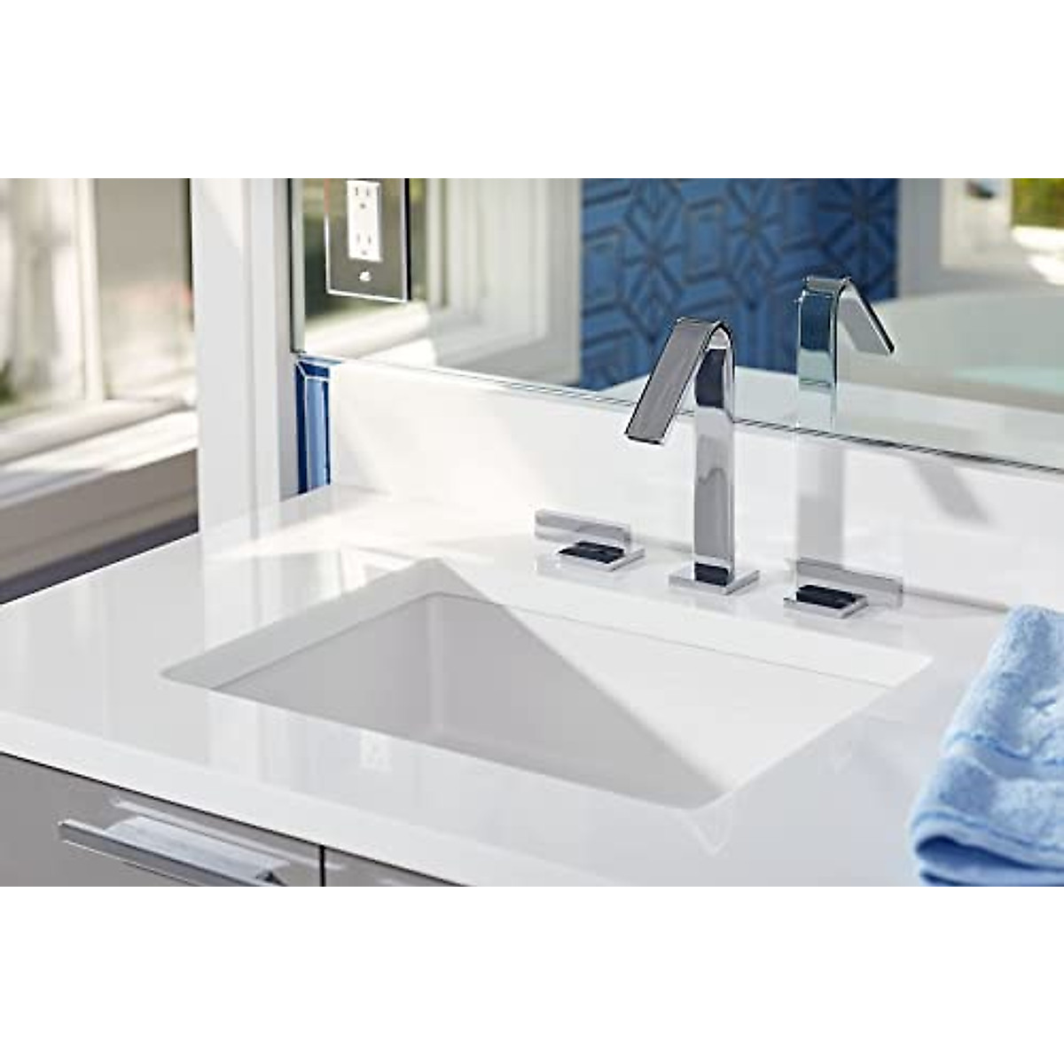 KOHLER K-2882-0 Verticyl Undermount Bathroom Sink, White