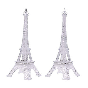 NUOBESTY 2pcs Eiffel Tower Night Lights LED Table Lamps RGB Color Changing Lamps Eiffel Tower Ornaments for Living Room Bedroom Nursery Room 136cm
