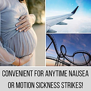 Cease Sickness Anti Nausea Wristband, Relief for Motion Sickness and Morning Sickness, Acupressure Wristband, Push Bead Into Wrist, Seasickness, Helps Vertigo, Relieves Dizziness