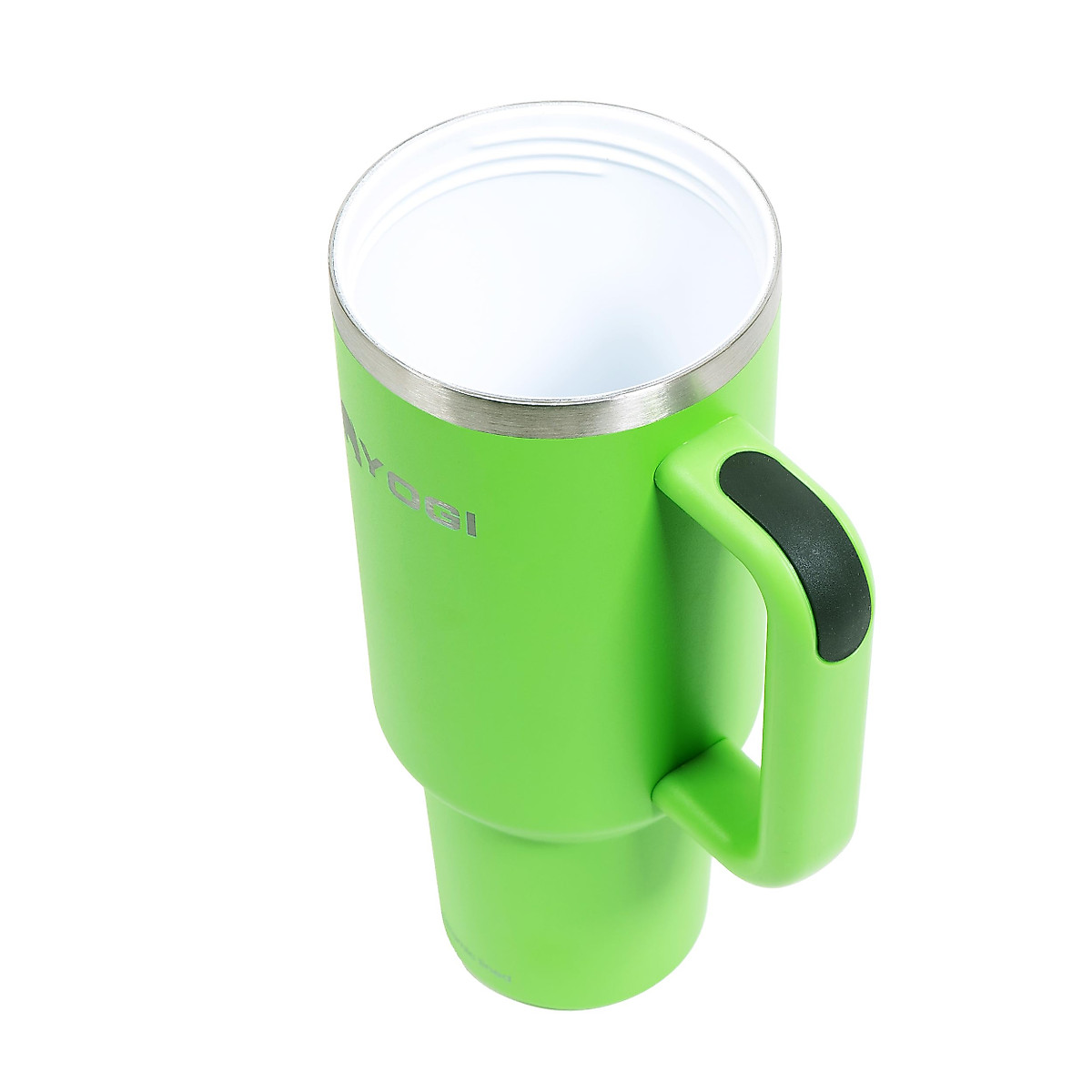 YOGI Ceramic Lined Tumbler with Handle and Straw Lid, Stainless Steel Travel Mug & Water Tumbler, Vacuum Sealed Cup with Handle - 40oz Celtic Green