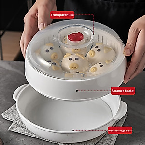 PYSUL Microwave Steamer for Vegetables, Veggie Steamer, Micro Cookware, Microwave Heating Bowl, Steamer for Cooking, Steamer Bowls for Microwave