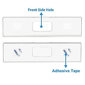 NIUBEE 12 Pack Acrylic Wall Name Plate Holder 2x8 Inch,Clear Plastic Sign Holder Horizontal with Double Sided Tape,Door Name Plates Set Small License Plates Frame for Office Home Classroom Teacher