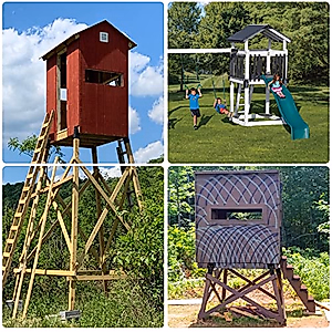 Outdoor Multi-Use Outdoor 4x4 Compound Angle Brackets Platform Bracket for Deer Stand Hunting Blinds Shooting Shack (Set of 4)