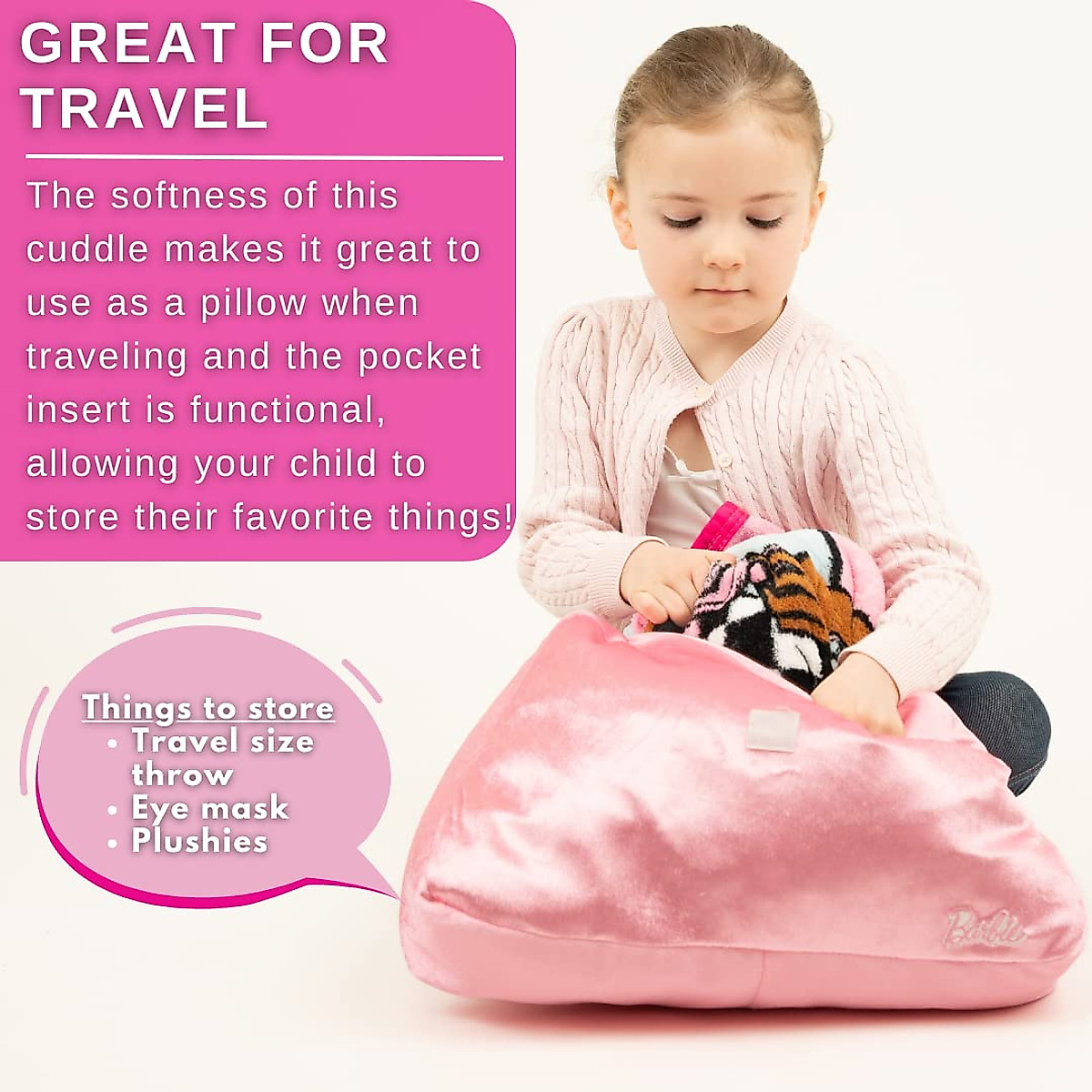 Franco Barbie Purse Pillow Bedding Super Soft Plush Pink Purse/Bag Shapped Cuddle Pillow Buddy, (100% Official Licensed Barbie Product)