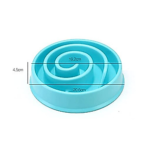 FUUIE Bowls for Food and Water Pet Dog Feeding Food Bowls Puppy Slow Down Eating Feeder Dish Bowl Prevent Obesity Pet Dogs Supplies (Color : Blue)