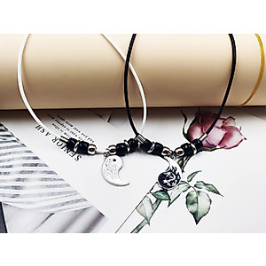 INENIMARTJ 4Pcs Yin Yang Matching Dragon Bracelet Necklaces Set for Women Men,Yin Yang Couple Bracelet Pendant Necklaces for Bff Best Friend (C 4P)