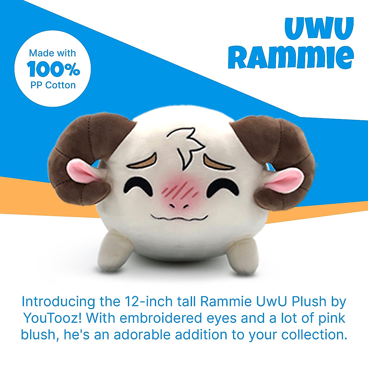 Youtooz Jschlatt UwU Pillow Plush 1FT, Collectible Soft Jschlatt Ram Pillow Plushie, by Youtooz Rammie Plush Collection