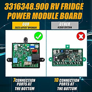 Upgraded 3316348.900 Rv Refrigerator/Fridge Power Module Board Circuit/Control Board Compatible With Dometic DM2652 DM2662 RM2652 DM2663 DM2852 DM2862 RM2454 RM2551 etc Replaces 3316348.000