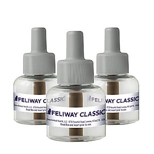Feliway Classic Calming Diffuser Refill (3 Pack, 48 ml) | Reduce Problem, Scratching, Spraying, and Fighting | Constant Calm & Comfort At Home
