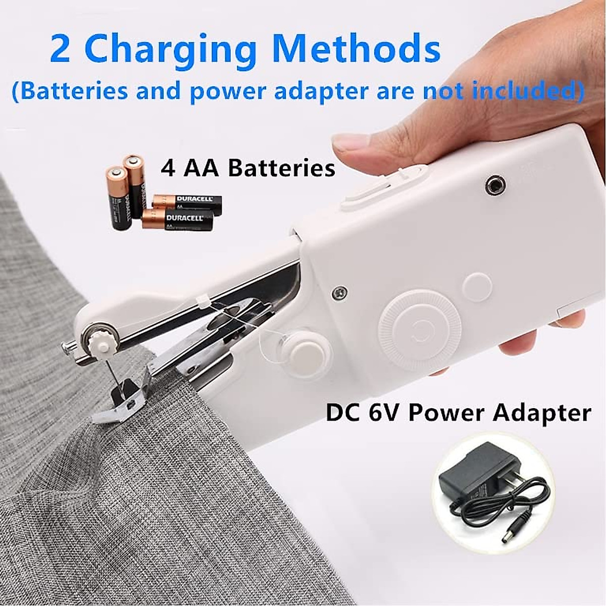 29 Pcs Handheld Sewing Machine, Mini Sewing Machines, Hand Cordless Sewing Tool,Easy-to-operate, More Friendly to the Handicapped, Portable Sewing Threads Kit for DIY Fabrics Clothes Home Travel