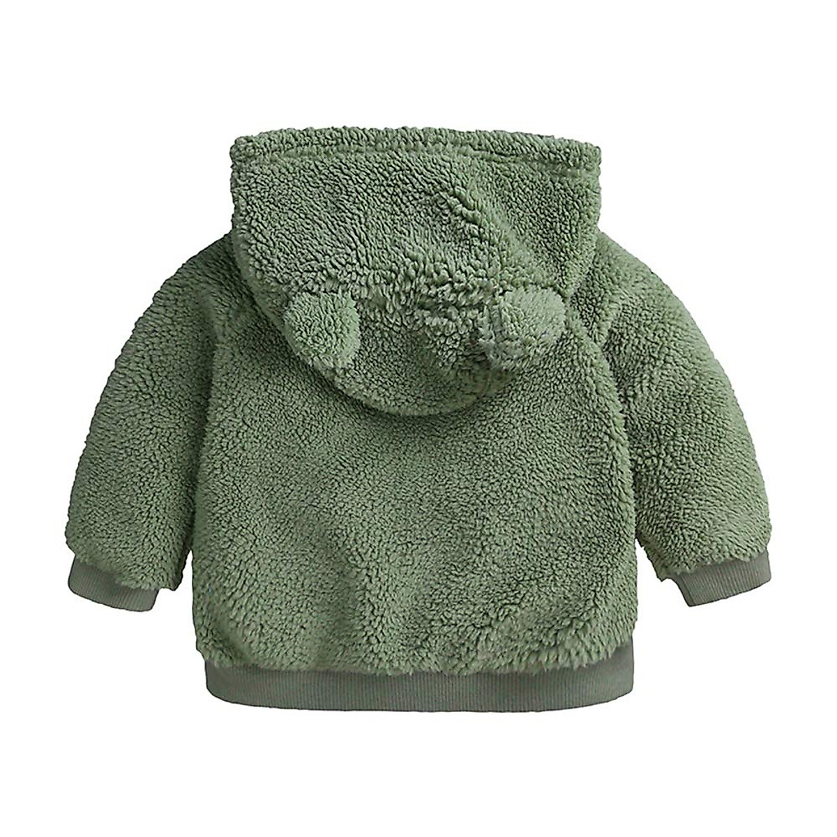 HZYBABY Toddler Baby Girl's Boys Fall Winter Zip-up Outwear Coat Kids Cute Bear Hoodie Jacket Sweatshirt Green, 6-9 Months
