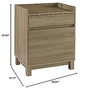 Linon Tracey Filing Cabinet, 22"W x 17.2"D x 27"H, Gray