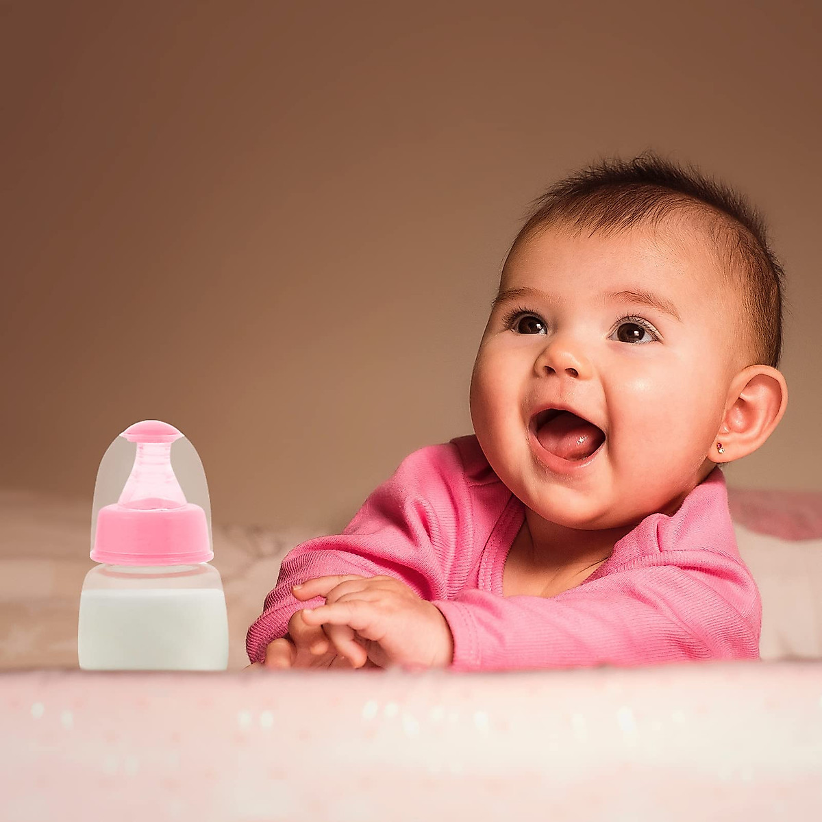 9pcs Mini Cereal Bottle Plastic Feeder Bottles Baby Bottle Juice Hardness for Infant Baby Milk Feeding