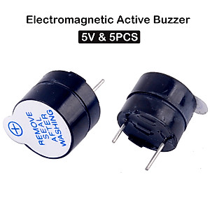 Geekstory 5PCS HC-SR501 PIR Infrared IR Sensor Body Motion Module DC 4.5-20V + 5PCS 5V Electromagnetic Active Buzzer for Arduino Raspberry Pi