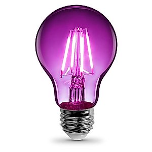 Feit Electric A19 (A19/TP/LED) Purple Filament LED 25W, A19 2.38" D x 4.44" H