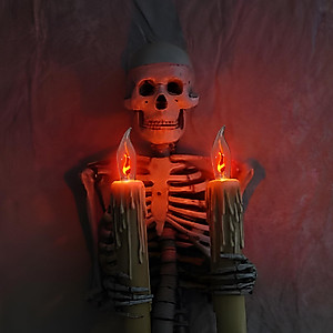 Hompavo Upgraded Flame Light Bulbs, E12 Chandelier Base Candle Flickering Fire Light Bulb for Halloween Christmas Party Porch Indoor & Outdoor Home Decoration - 12 Pack