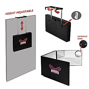 SELF FIND 3 Way Mirror for Hair Cutting, 360° Mirror for Haircuts for Men, Barber /Self Cut Mirror with Height Adjustable Telescoping Hooks, and 5X Magnifying for Makeup and Hair Styling