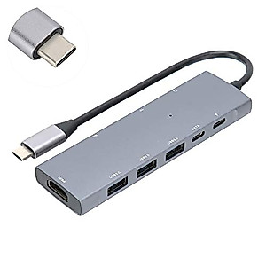 Tgoon 9 in 1 Adapter, Aluminum Alloy, ABS 4k 30hz 5-20V 3A (Maximum 60W) Hub Adapter