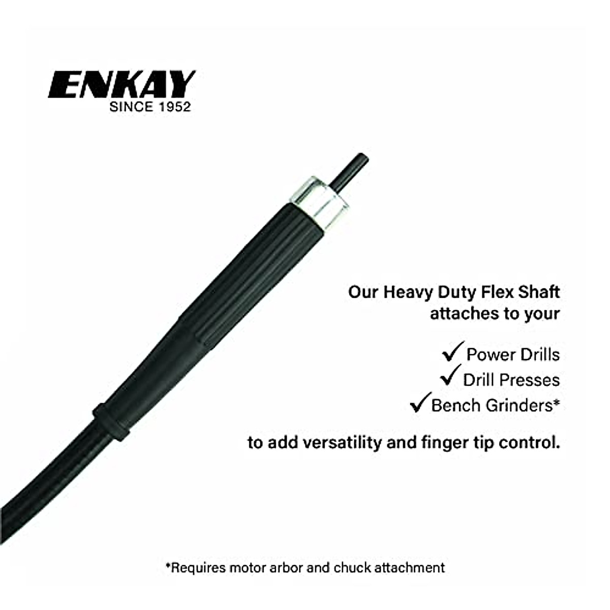 ENKAY - Heavy Duty Flex Shaft with 1/4 inch Keyless Chuck (56 inches)