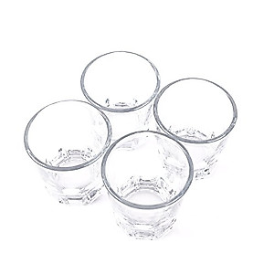 Korean Soju Shot Glasses Set, Also for Whiskey,Tequila,and Liquor, Dishwasher Safe Clarity Glassware, 1.7 oz (4PCS)