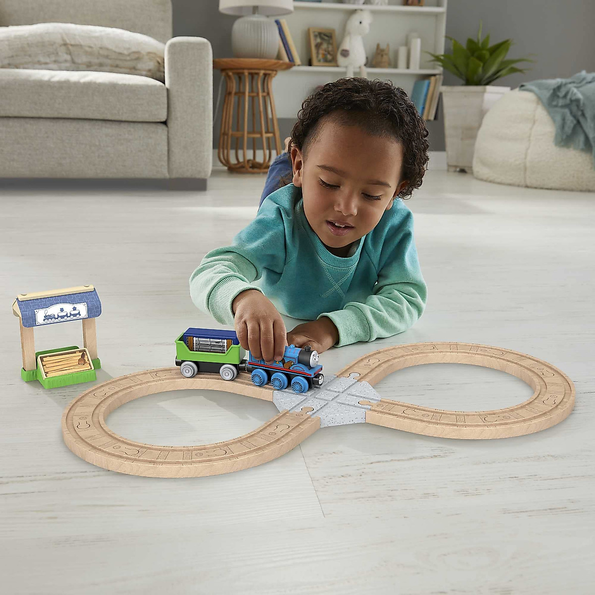 Thomas & Friends Wooden Railway Toy Train Set Figure 8 Track Pack with Thomas Wood Engine for Preschool Kids Ages 3+ Years (Amazon Exclusive)