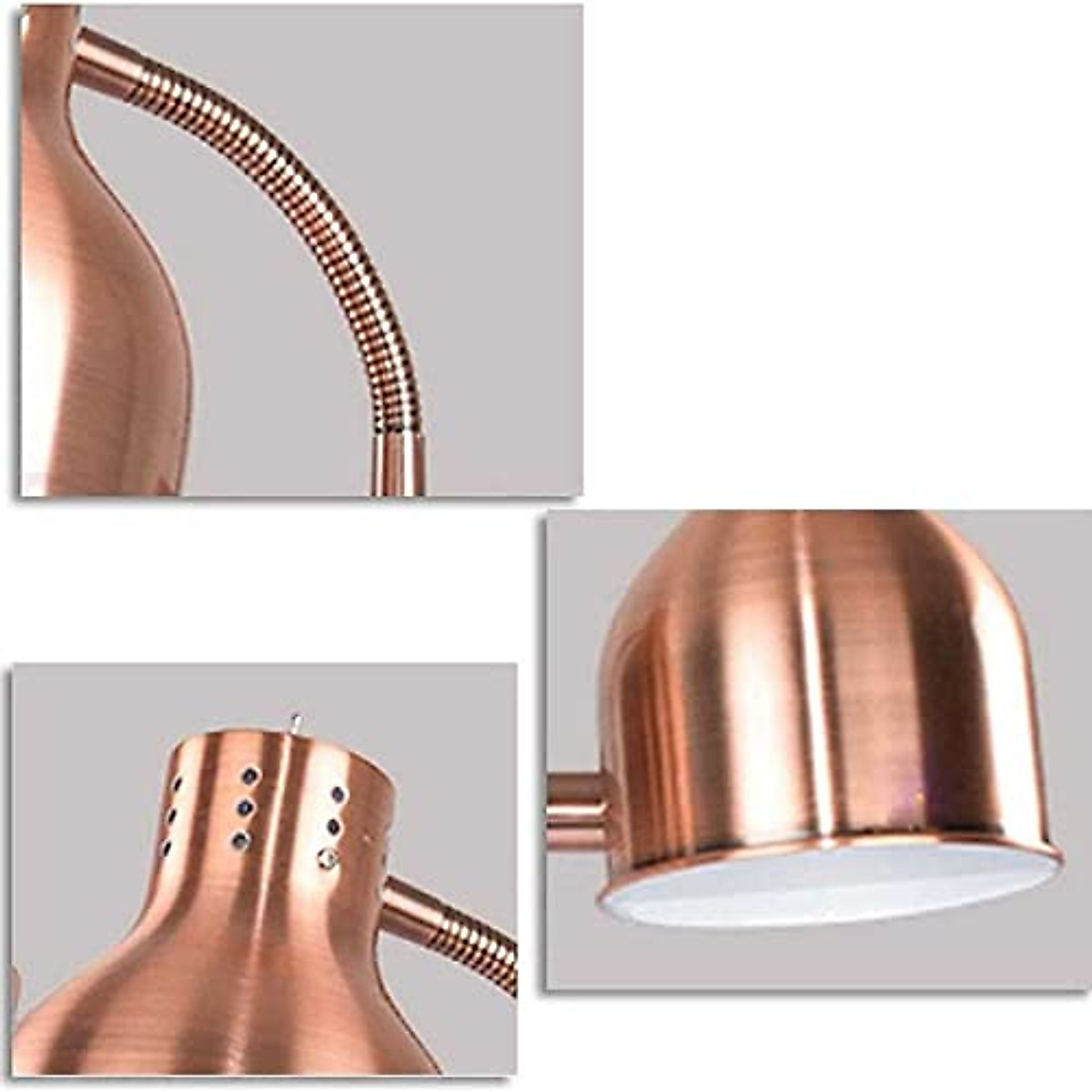 360° Rotating Double Bulb Food Heater Light, Commercial Food Buffet Warmer Lamp,Portable Food Light Commercial Fries Fried Food Heating Light (220-250V)