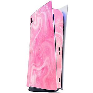 PlayVital Psychedelic Pink Full Set Skin Decal for ps5 Console Digital Edition, Sticker Vinyl Decal Cover for ps5 Controller & Charging Station & Headset & Media Remote