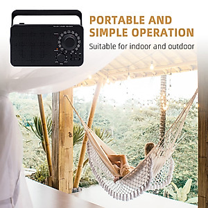 2022 New BOCTOP Portable AM/FM Radio, Simple Transistor Radio with Flashlight, 3 D Battery Operated/AC Powered, Easy to Use, Suit for Senior and Home