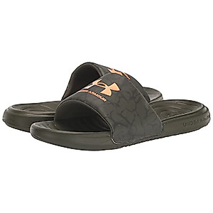 Under Armour Men's Ansa Graphic Fixed Strap Slide Sandal, (305) Marine OD Green/Marine OD Green/Orange Blast, 9