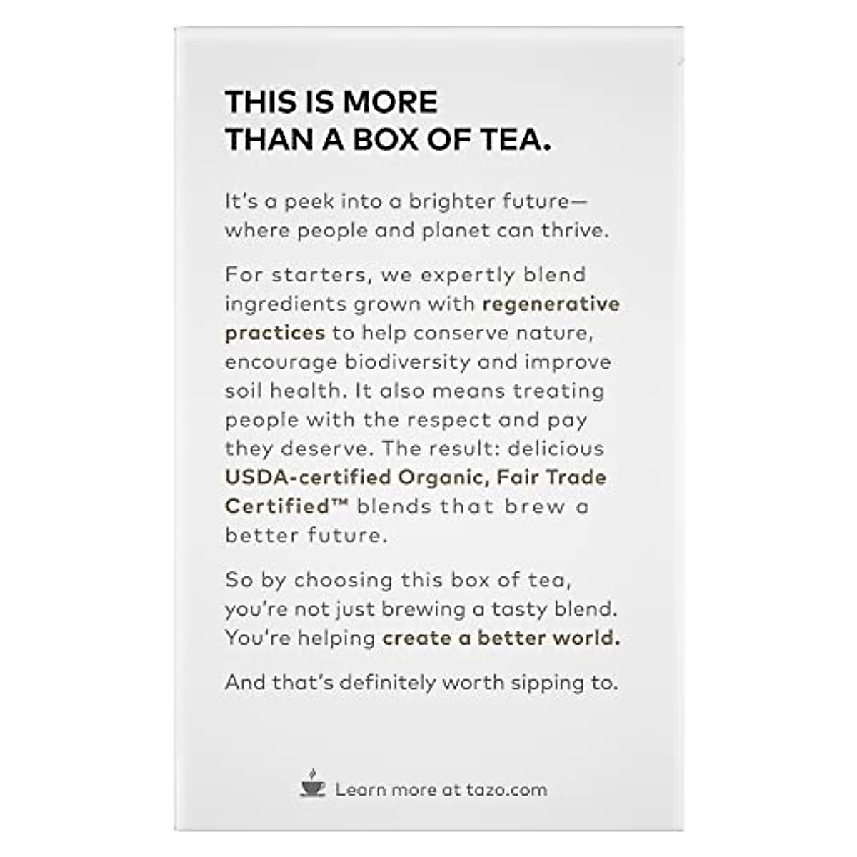 TAZO Tea Bags, Black Tea, Regenerative Organic Awake English Breakfast Tea, 16 Count